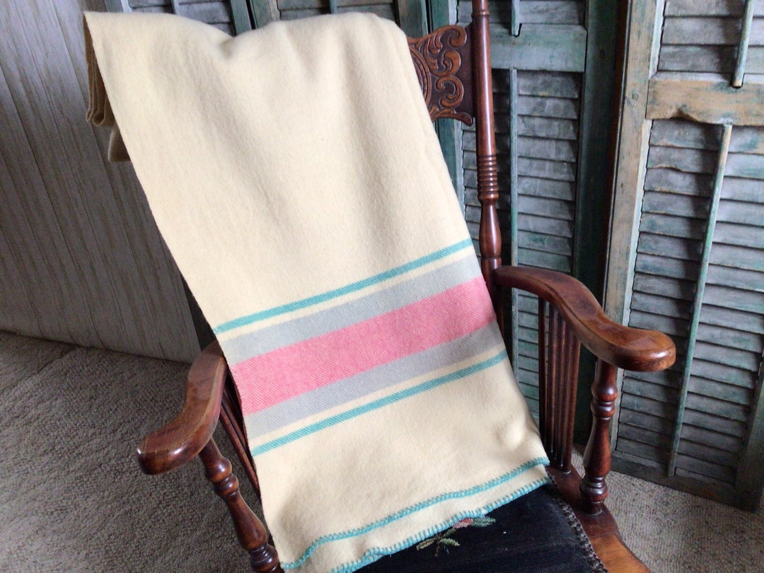 Vintage Wool Blanket, Condons Wool Blanket 72” X 86”, Vintage Wool ...