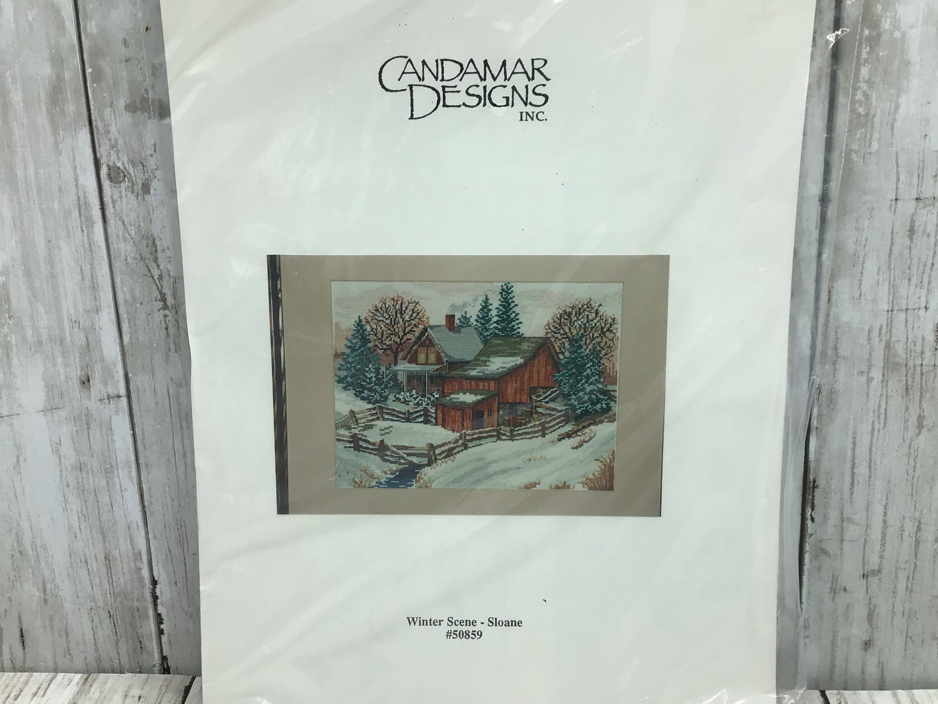 Candamar Designs Winter Scene Kit, Counted Cross Stitch Winter Kit ...