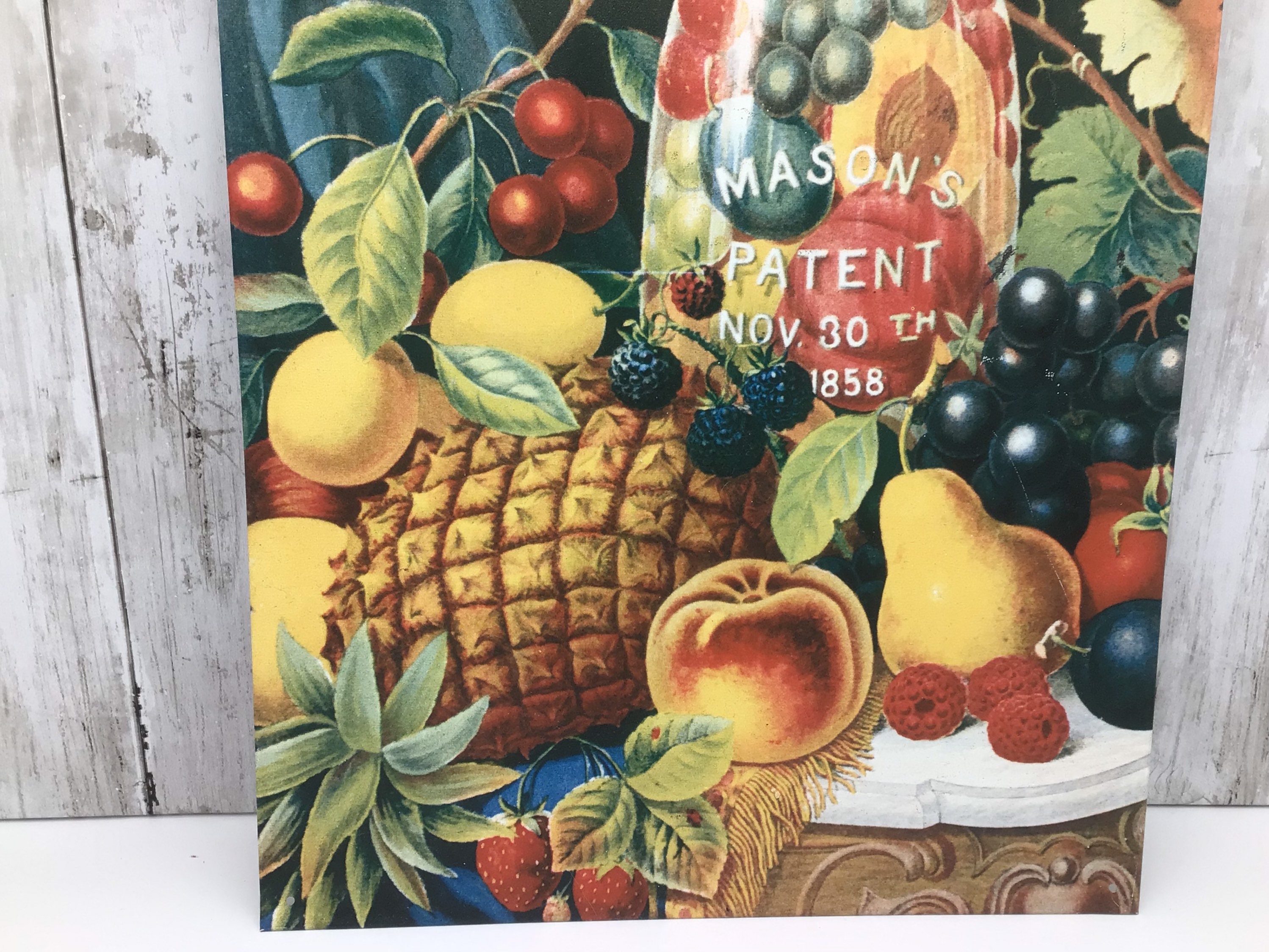 Vintage Mason Jar Tin Sign Metal Advertising Sign Vintage - Etsy