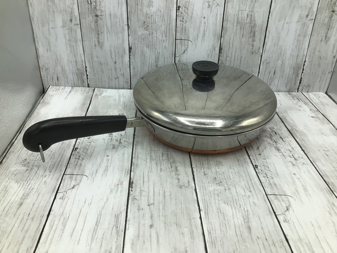 Vintage Copper Bottom Revere Ware, 9” 1801 Copper Clad Revere Ware ...