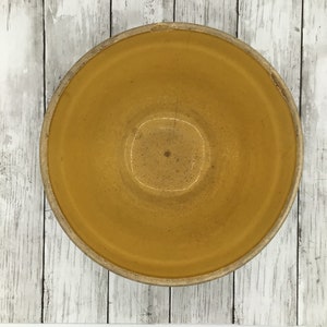 Yellow Ware Pottery Bowl, Yellow Sun Burst Stoneware Mixing Bowl ...