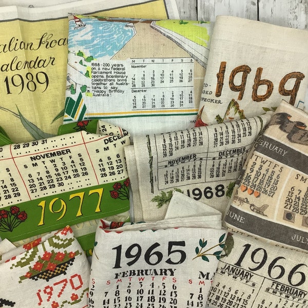 Tea Towel Calendar - Etsy