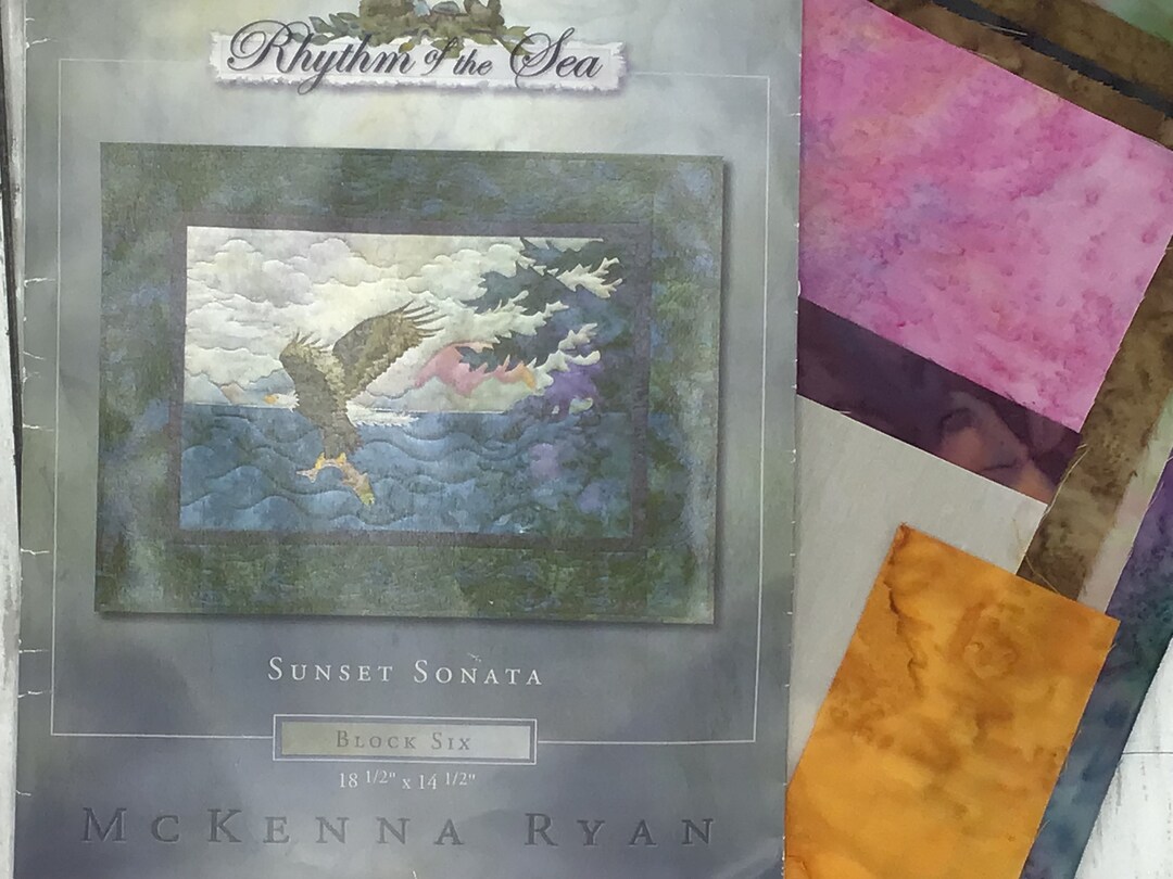 Mckenna Ryan Quilt Kit, Rhythm of the Sea Block 6 Sunset Sonata, Mckenna Ryan Pattern and Fabric ...