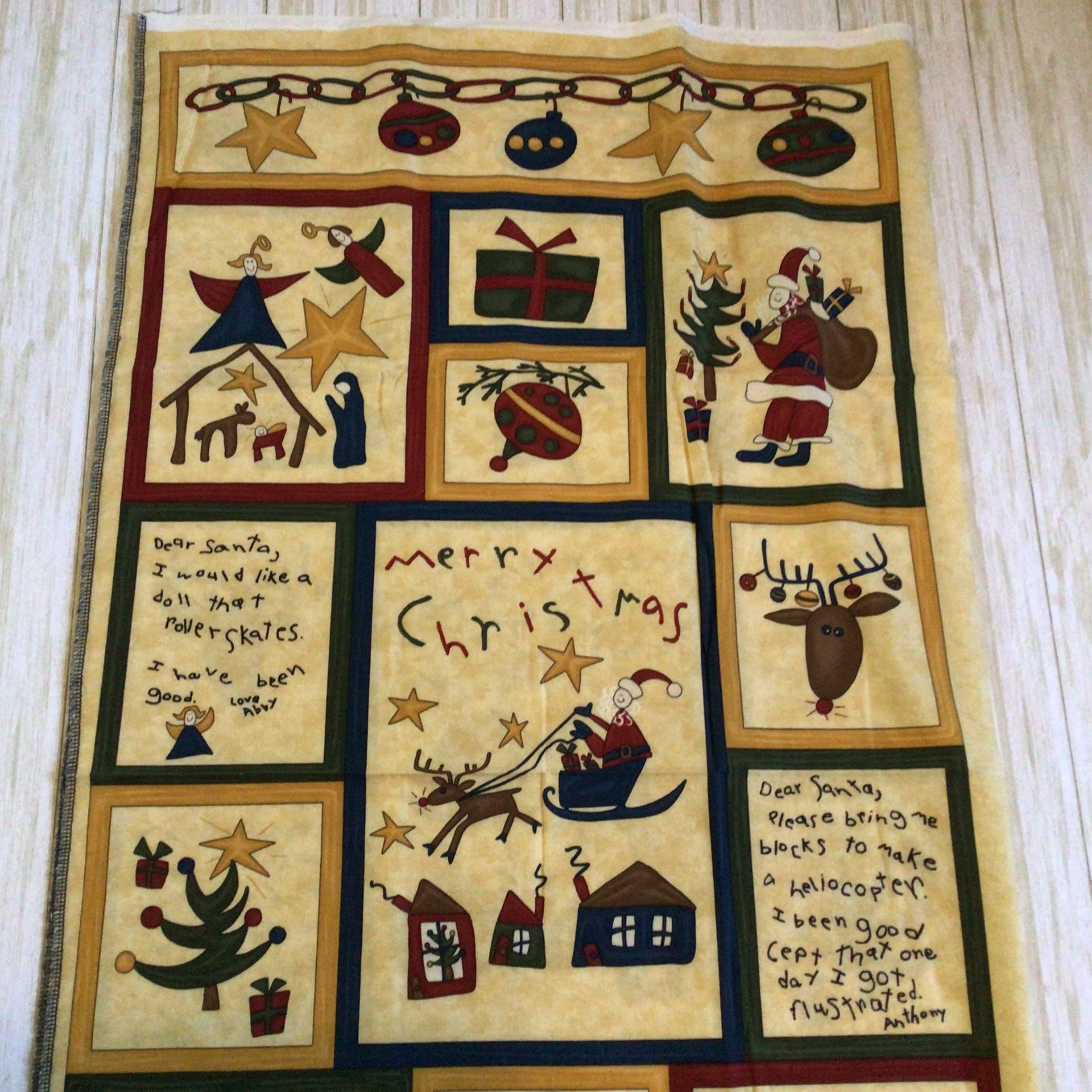 Sandy Gervais Dear Santa Panel, Moda Christmas Panel, Dear Santa Moda ...