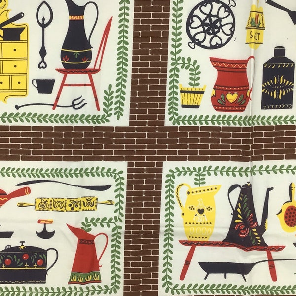 Retro Kitchen Fabric - Etsy