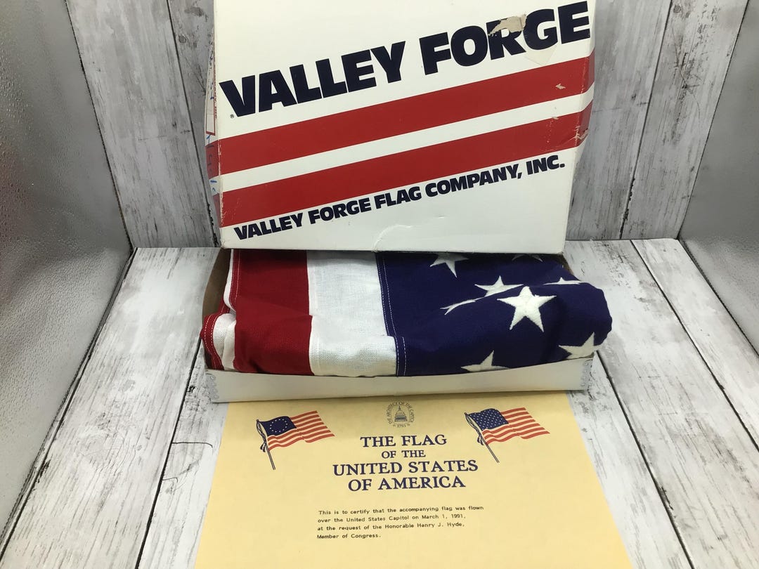 Vintage Valley Forge Flag, 3x5 Cotton Flag With Embroidered Stars, Flag ...