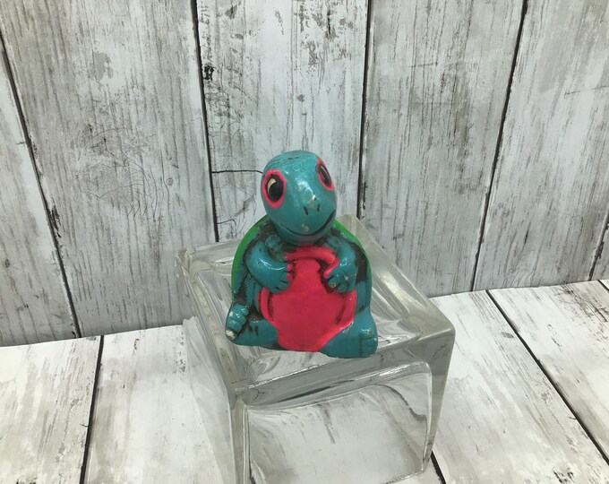 Vintage 1960s Turtle Bank, Vintage Japan Chalkware Turtle Bank, Small ...