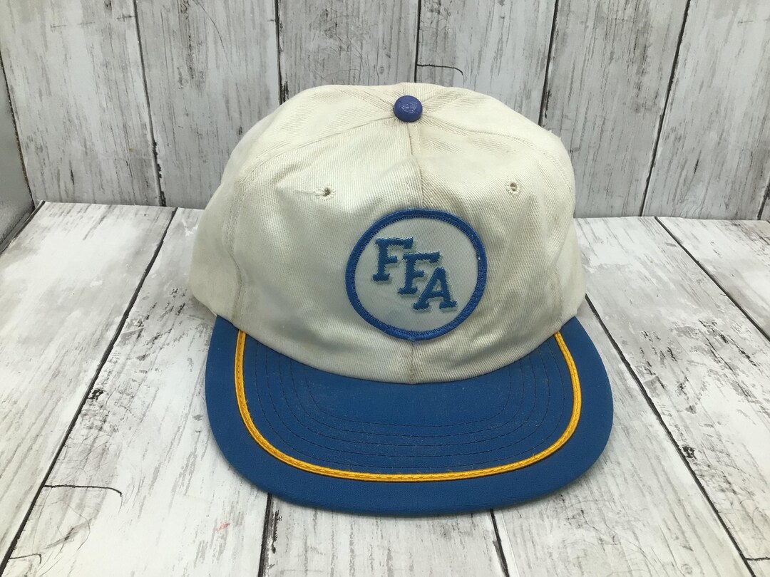 Vintage FFA Hat, 1970s 1980s Baseball Hat, White and Blue Fabric FFA ...