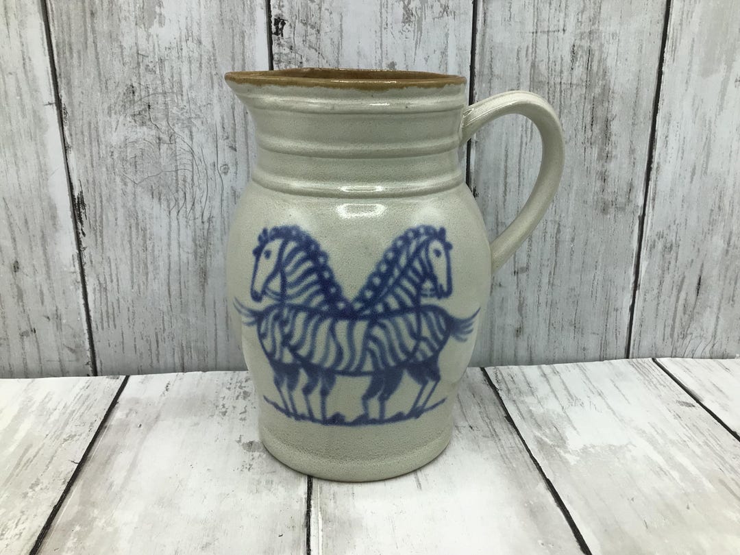 Vintage Pottery Pitcher, Prestige Place Pottery, Stoneware Pitcher With ...