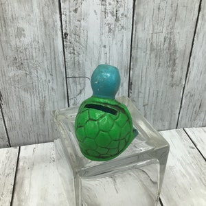 Vintage 1960s Turtle Bank, Vintage Japan Chalkware Turtle Bank, Small ...