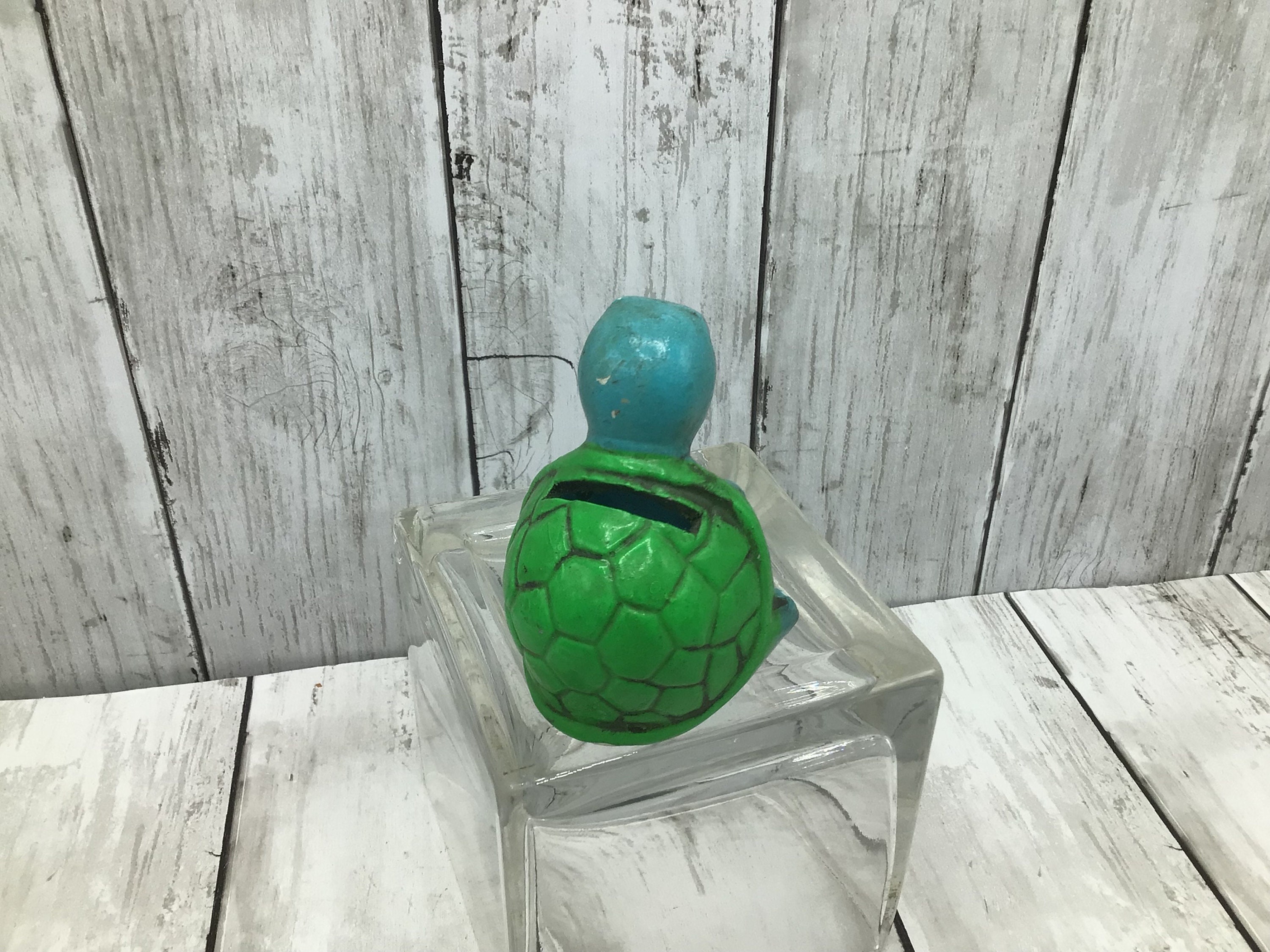 Vintage 1960s Turtle Bank, Vintage Japan Chalkware Turtle Bank, Small ...