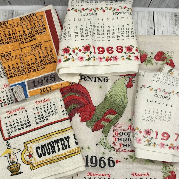 Calendar Tea Towels - Etsy
