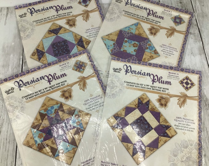 Persian Plum Quilt Blocks Kit, Joann Fabrics Quilt Blocks, Choice of ...