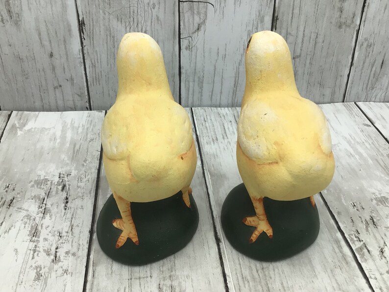 Vintage Painted Chicks, Pair of Pottery Chicks, Spring Decor, Vintage ...