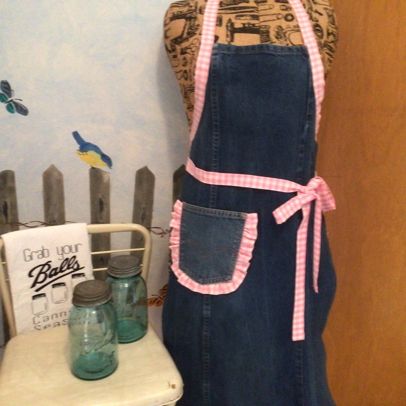 Upcycled Denim Apron - Etsy