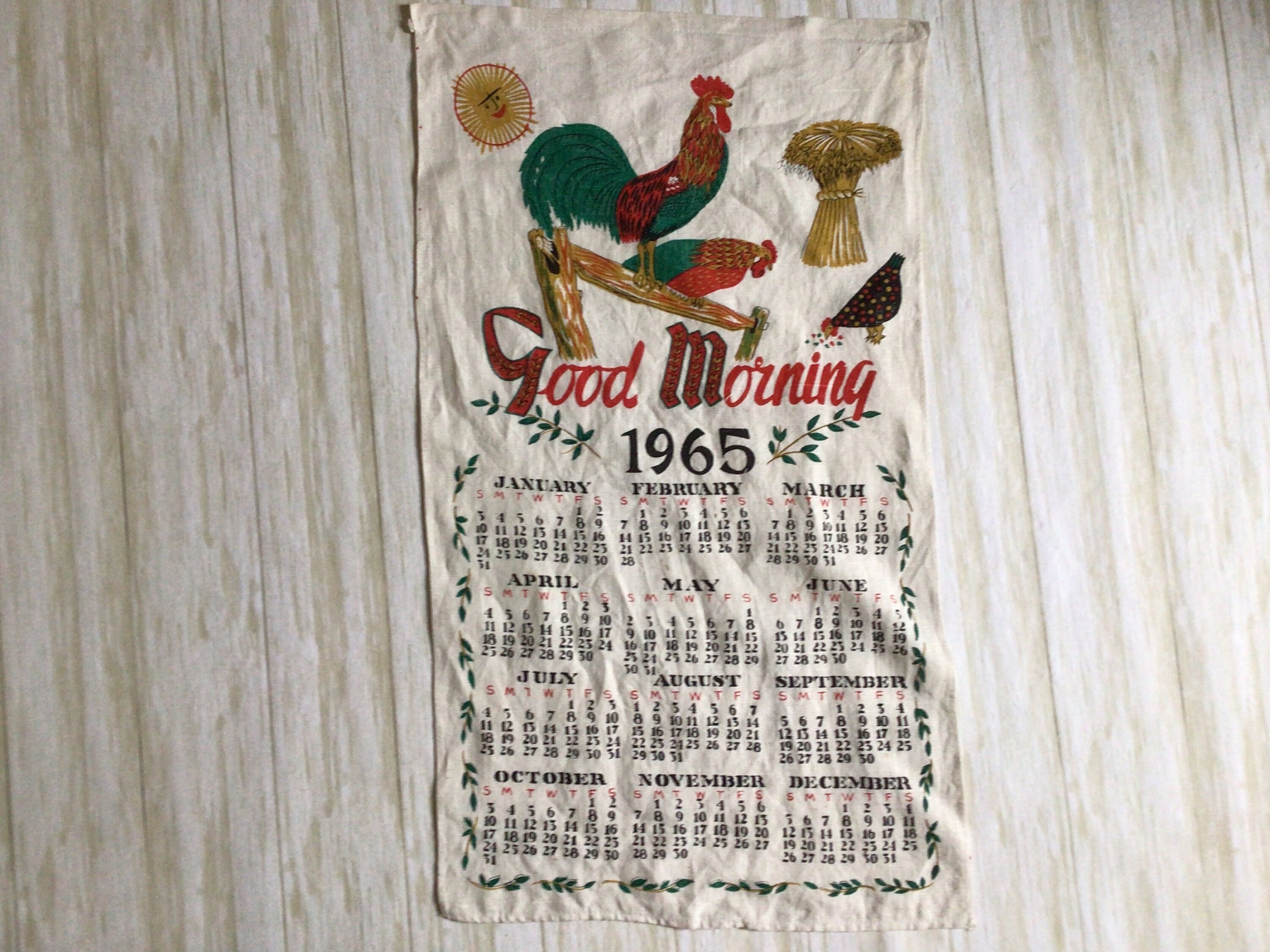 Vintage Kitchen Calendar Towels 1960s Calendar Towels 70s - Etsy