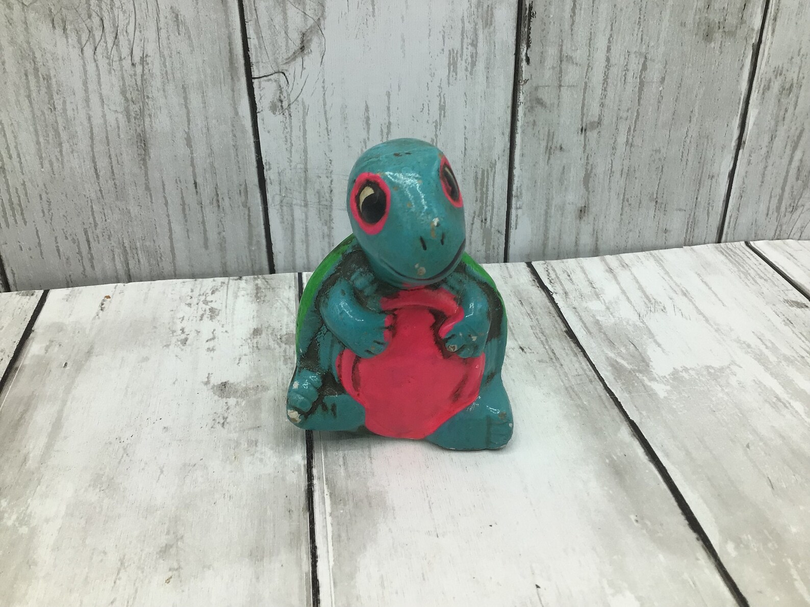 Vintage 1960s Turtle Bank, Vintage Japan Chalkware Turtle Bank, Small ...