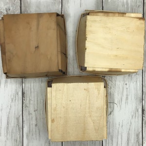 Vintage Berry Baskets Set of 5, Wood Fruit Baskets, Wood Quart Berry ...