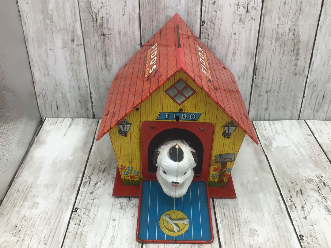 Fido’s Musical Dog House, Vintage Tin Wind up Toy, Ohio Art Vintage ...