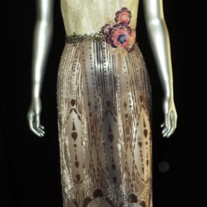 Final Sale 1920's Handmade Red Carpet Gown All Period Laces and ...