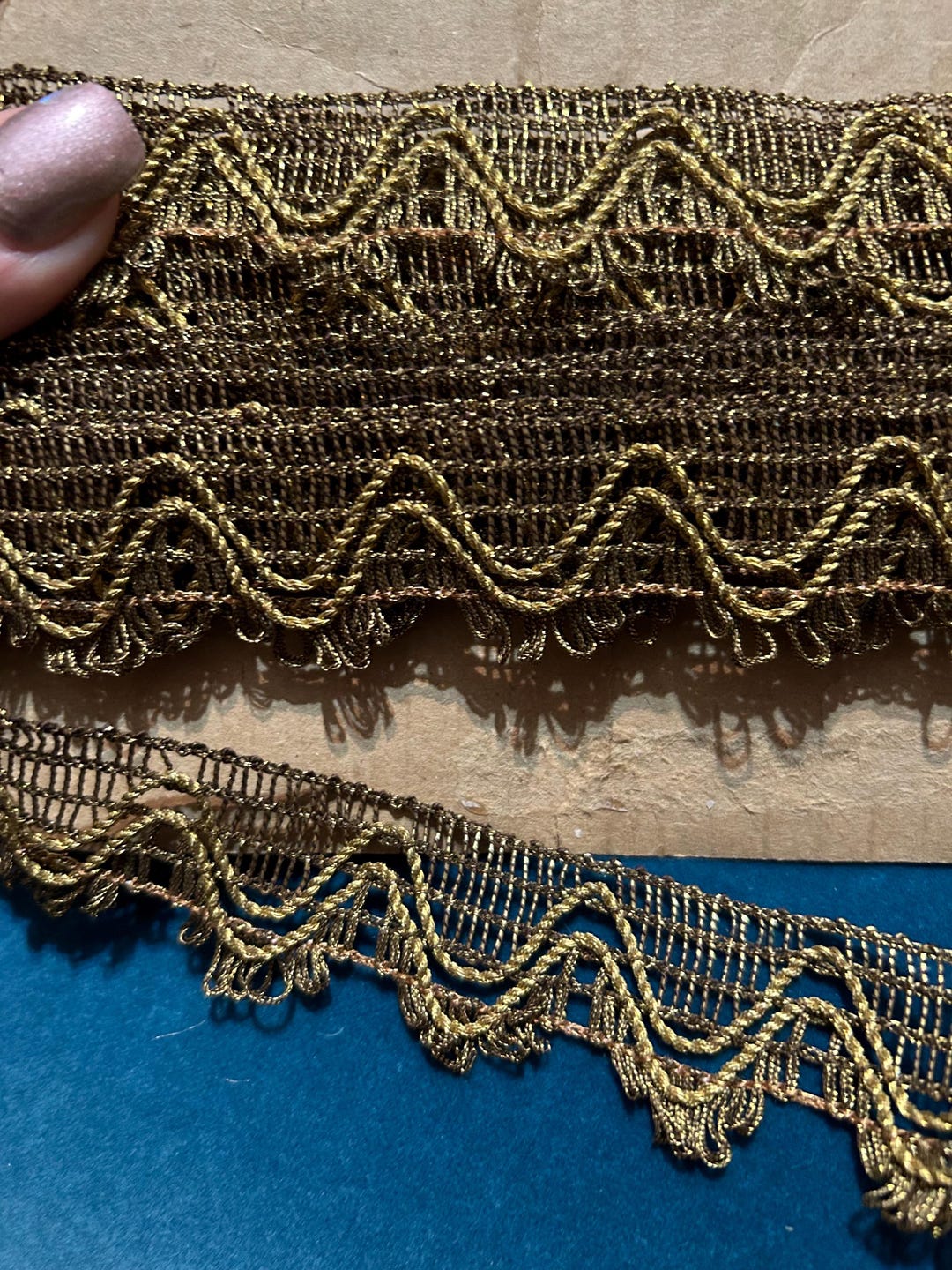 Antique Metallic Metal Trim Scallop Costume Restoration European - Etsy