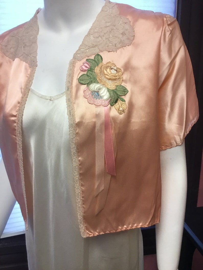 1920s Upcycle Boudoir Bed Jacket One of a Kind, Art Deco, With Lace ...