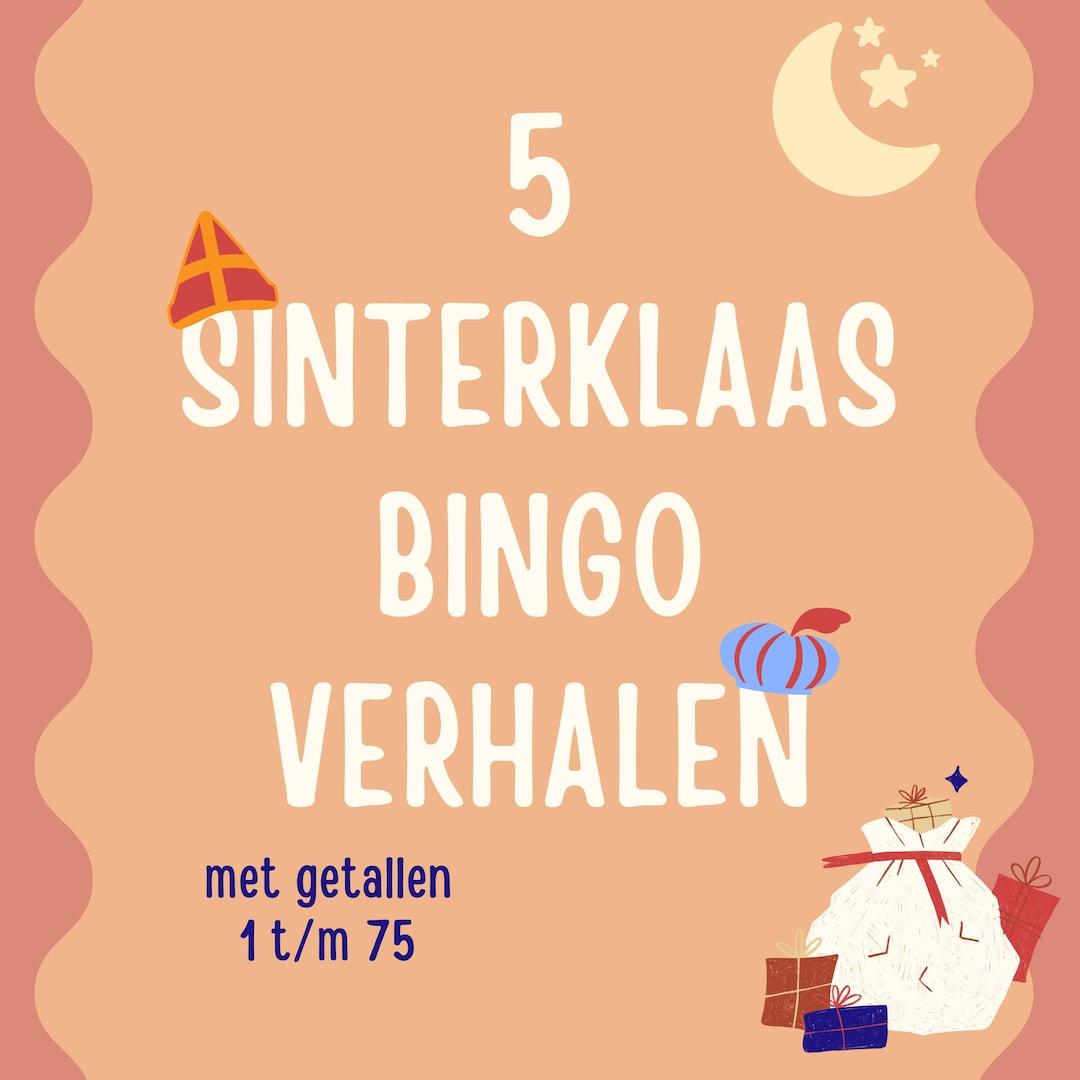 Sinterklaas Bingo 5 Stories Numbers 1 to 75 Games Holidays - Etsy