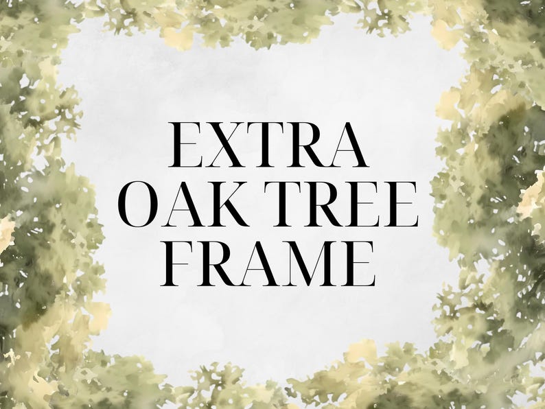Oak Tree Clipart Pack, Oak Tree Clipart, Oak Tree Print, Oak Tree Art, Vintage Oak Tree ...