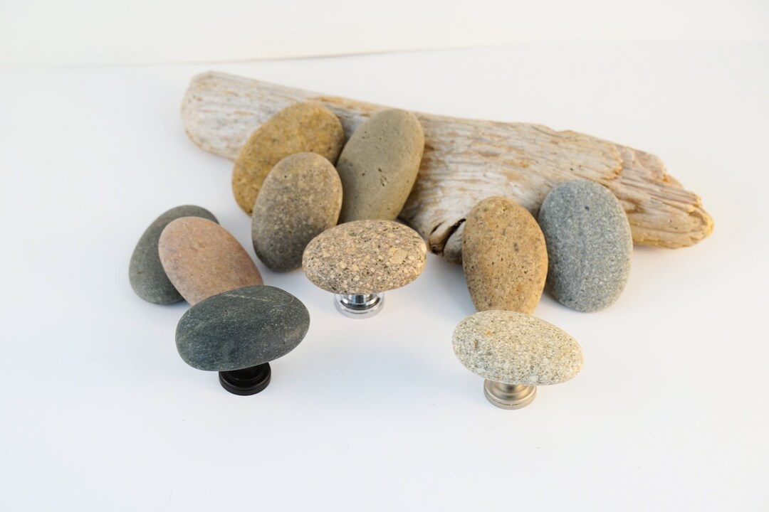 Set of 10 Stone Cabinet Knobs Beach Cabinet Knobs Choose Your Hardware - Etsy