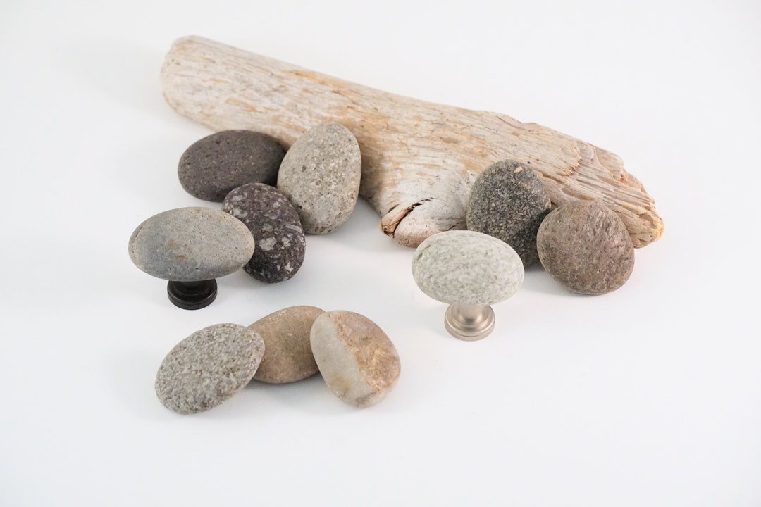 Set of 10 Stone Cabinet Knobs Beach Cabinet Knobs Choose Your Hardware - Etsy