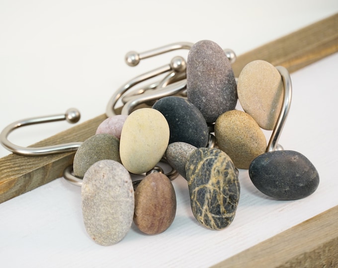 Custom Order Information - Beach Rock Pebble Shower Curtain Hook Set - Etsy