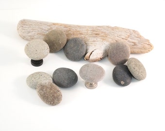 Set of 10 Sliced Stone Tile Cabinet Knobs Choose Your Hardware - Etsy