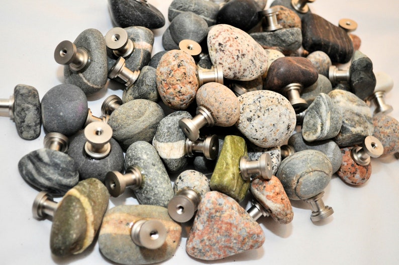 Use Your Special Stones for Custom Cabinet Knobs - Etsy