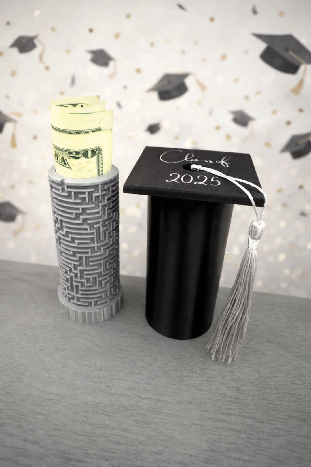 Graduation Cap Cash Puzzle Box - School Colors, Name and Year - Etsy