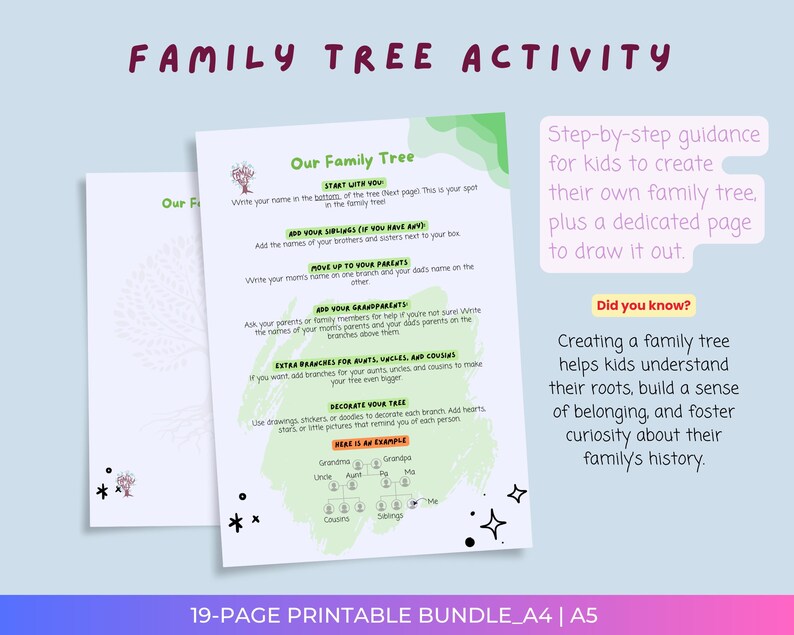 Kids Activity Printable Bundle | Conversation Starters, Games and ...