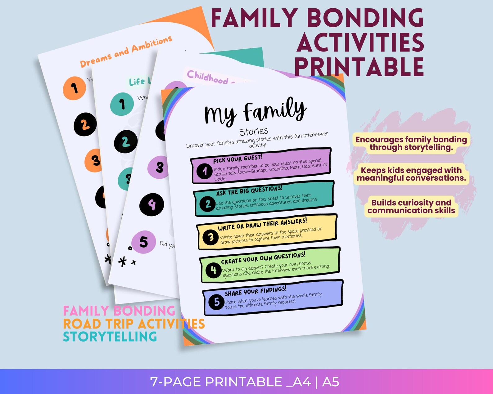 Fun Family Interview Activity for Kids Family Bonding Activity Family ...