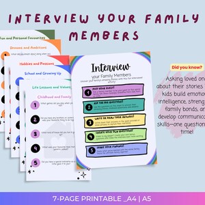 Fun Family Interview Activity for Kids Family Bonding Activity Family ...