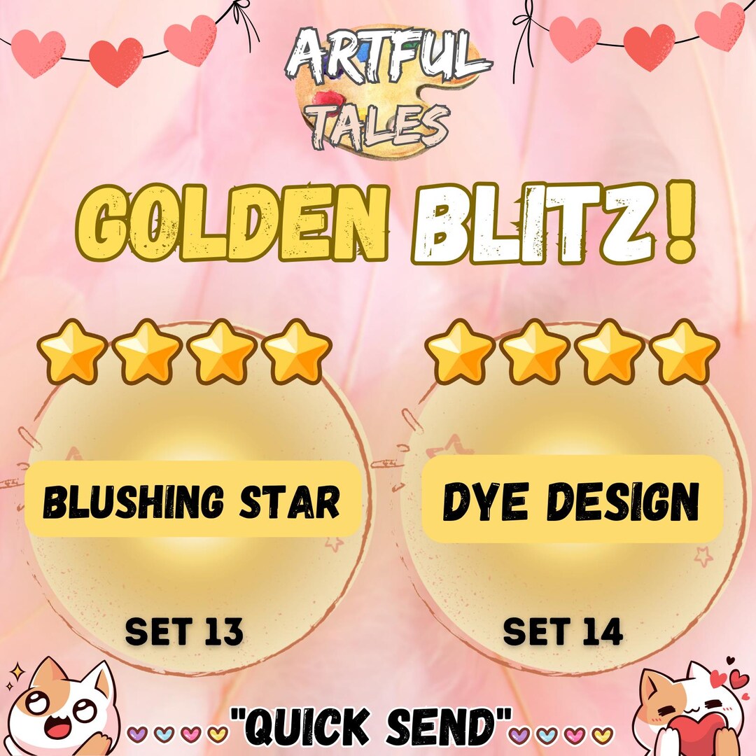 Golden Blitz Stickers Blushing Star or Dye Design 1 Piece per Order ...