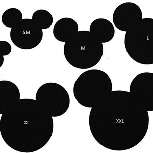 Mickey Mouse Inspired Silhouette Die Cut Mouse Head Multiple Sizes ...