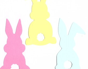 Bunny Cutouts, Rabbit Cutout, Pastel Shapes, Easter Crafts, Easter ...