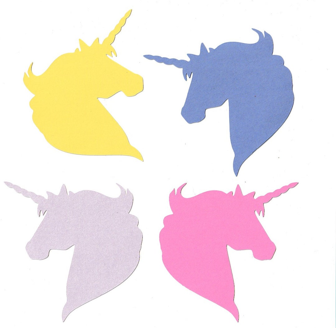 Unicorn Head 20 Paper Cut Outs Cutouts Shapes - Etsy