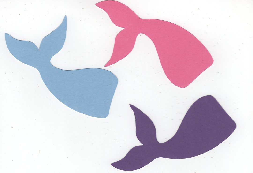 Paper Mermaid Tail Shapes, Die Cut Mermaid Tail Cutout, Cut Outs - Etsy