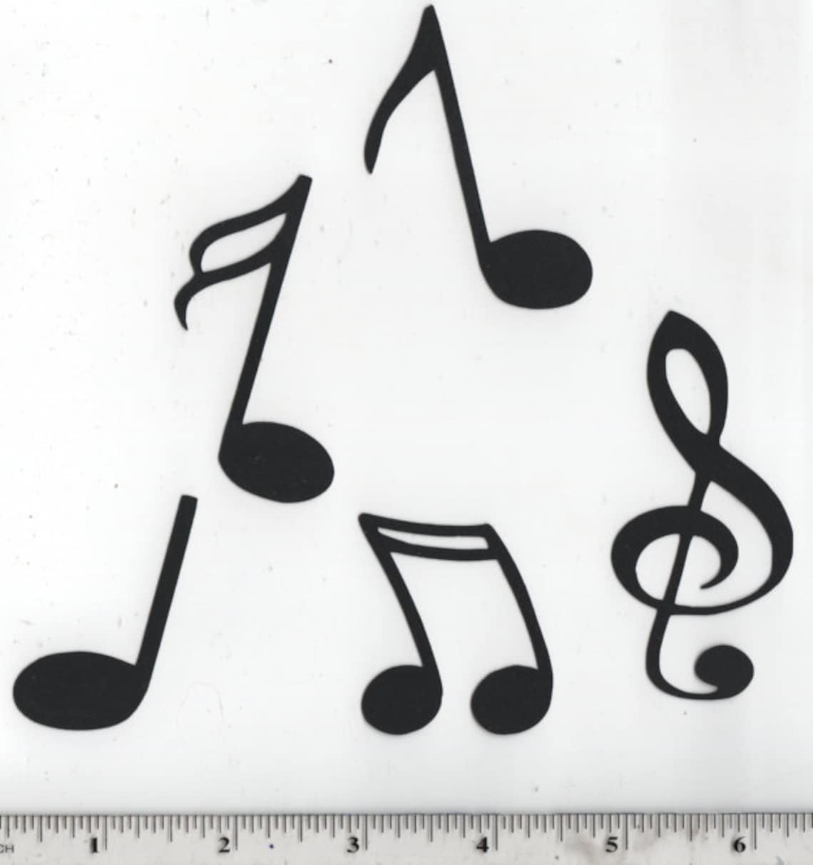 Black Silhouette 25 Music Notes, Musical Notes Paper Cut Outs, Cutouts ...