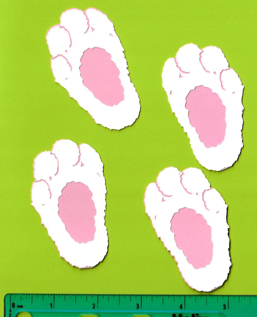Easter Bunny Rabbit Feet Foot Print Paper Cut Outs Cutouts Shapes - Etsy