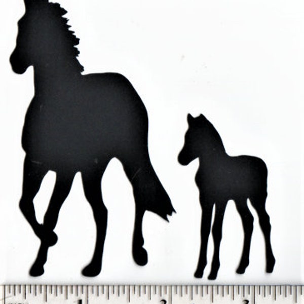 Horse and Foal Silhouette - Etsy