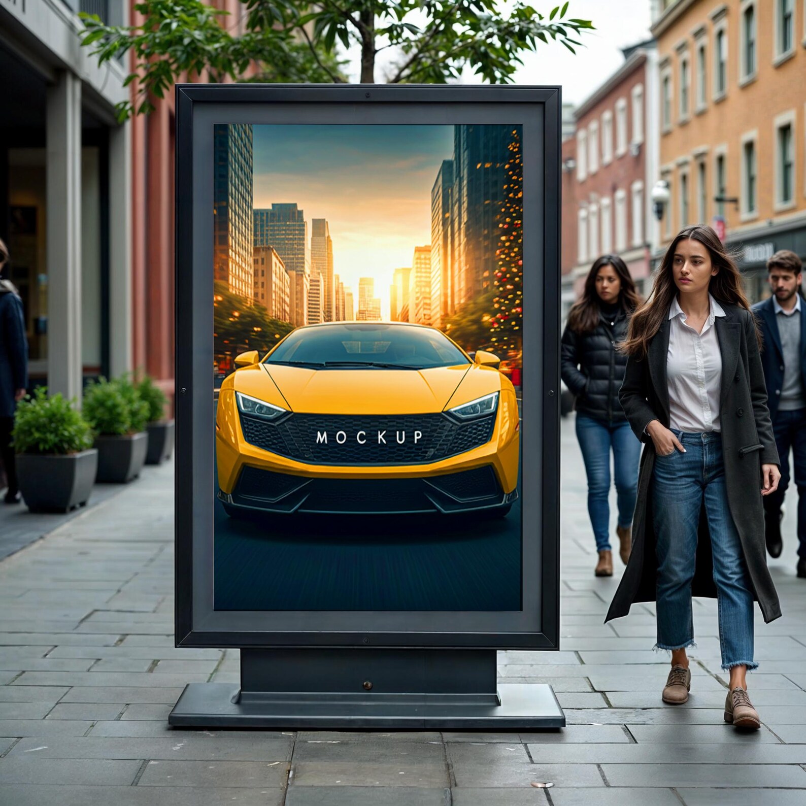 Poster Mockup, Billboard Mockup, Sign Mockup, Flag Mockup, Information ...