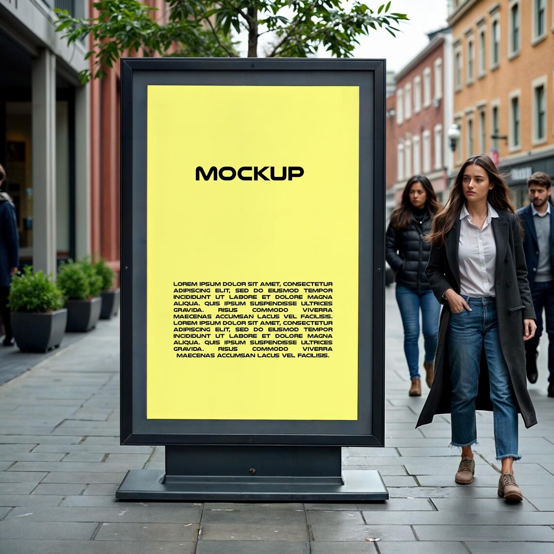 Poster Mockup, Billboard Mockup, Sign Mockup, Flag Mockup, Information ...