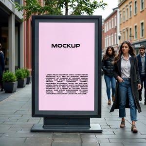 Poster Mockup, Billboard Mockup, Sign Mockup, Flag Mockup, Information ...