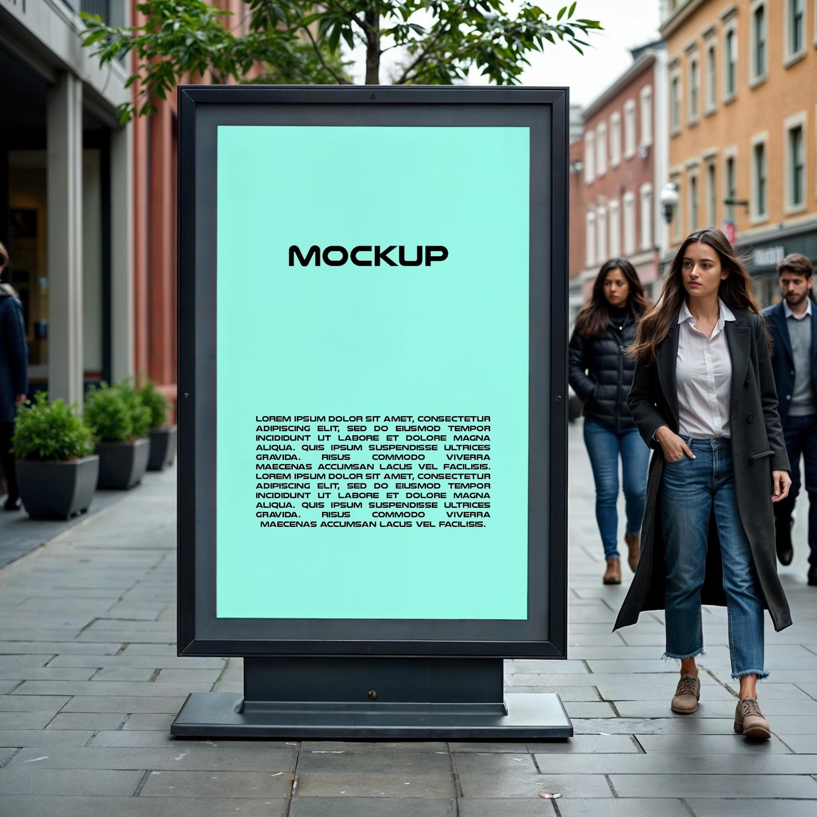 Poster Mockup, Billboard Mockup, Sign Mockup, Flag Mockup, Information ...