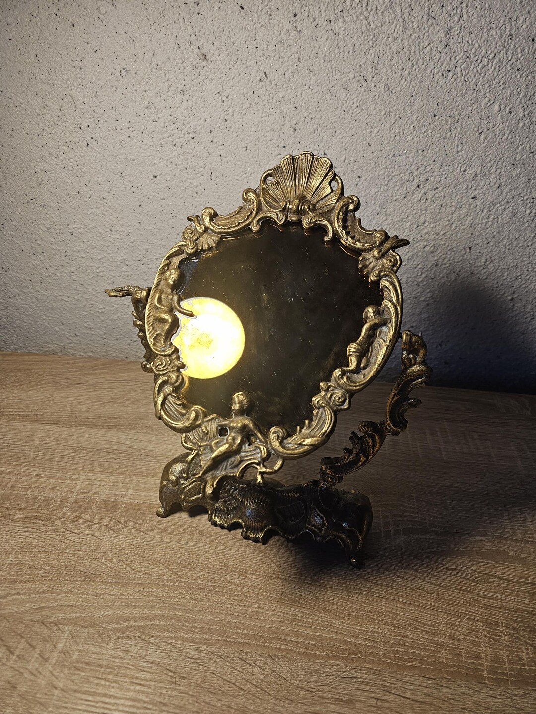 Antique Face Mirror - Etsy